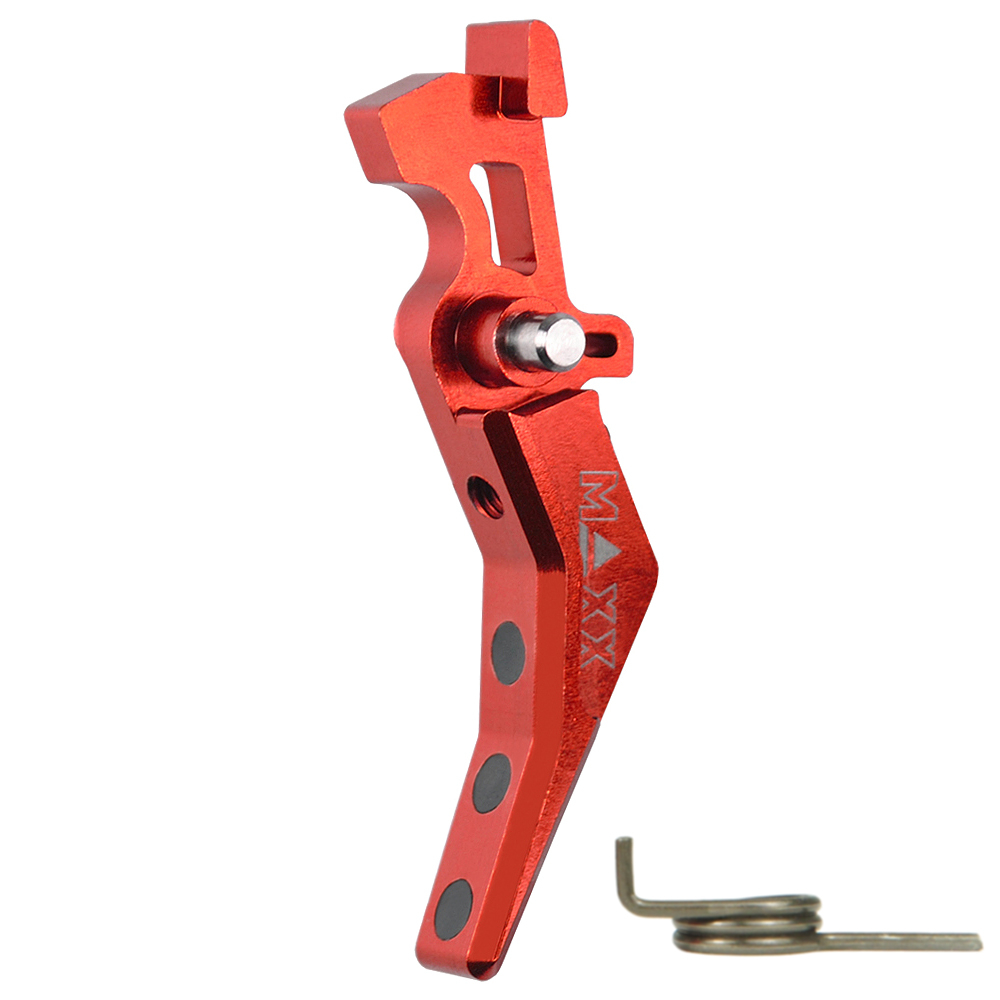 CNC Aluminum Advanced Trigger (Style B) (Red) for M16 AEG Series - bope